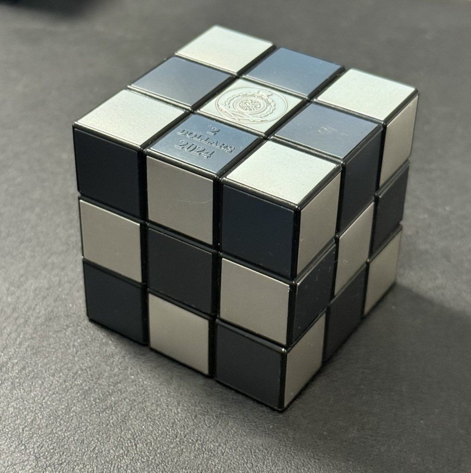 2024 Niue 2 Oz .999 Silver Magic Rubik's Cube Antiqued & Colorized in ...