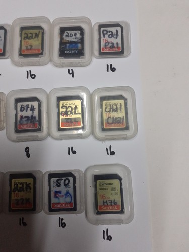 Assorted SD Memory Cards Various Sizes Job Lot x 15 | eBay