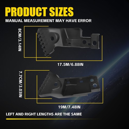 1Pair Front Bumper Beam 71151-T7J-H00 71152-T7A-000 Black For Honda HR ...