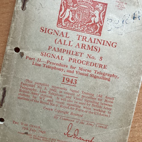 SIGNAL PROCEDURE, Morse, Line & Visual Signalling. WW2 British Army ...