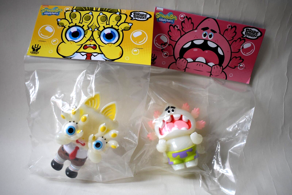 GRAPE BRAIN x UNBOX INDUSTRIES x SPONGEBOB HELL’S CAT x PATRICK AXOLOTL ...