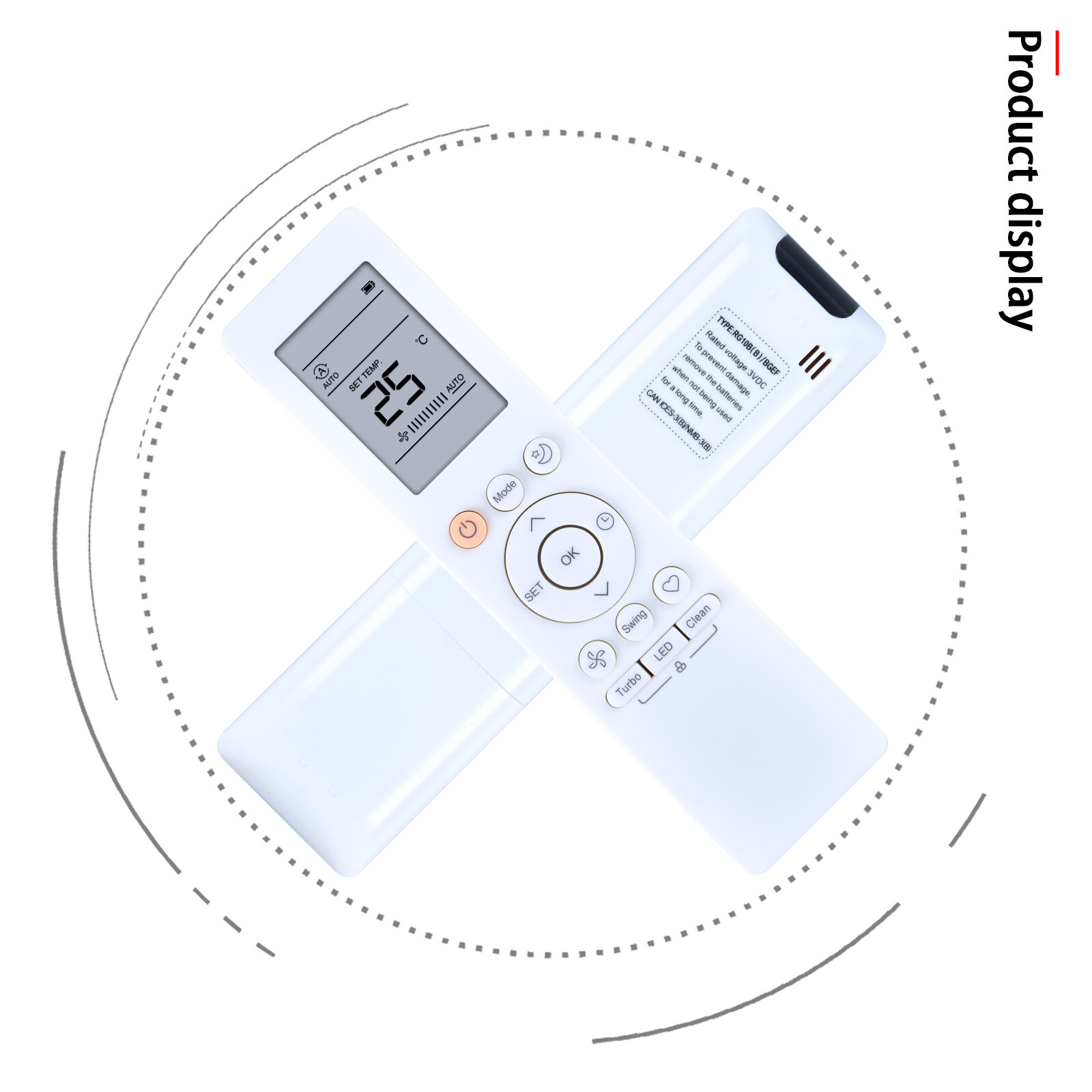 New RG10B(B) /BGEF Remote Control For Midea AC Air | Ubuy Portugal