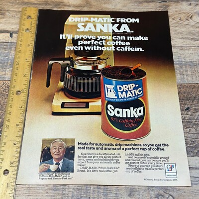 1978 Sanka Dripmatic General Foods VTG Coffee Pot Print Ad Pop Art ...