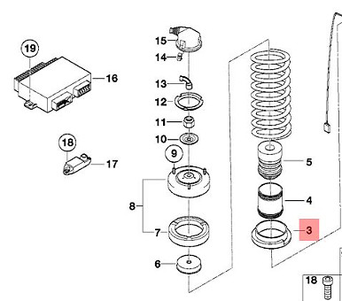 NEW BMW 5 E60 REAR LOWER SPRING PAD 33531133671 1133671 OEM | eBay