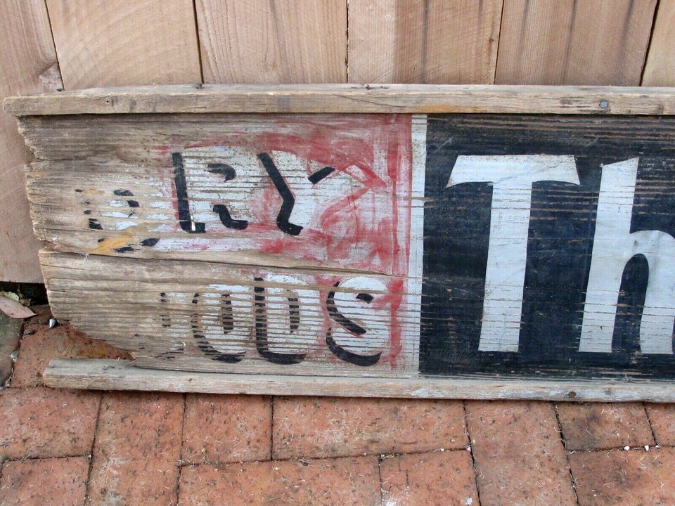 Antique Large Hand Painted Wood General Store Advertising Sign c.1880's ...