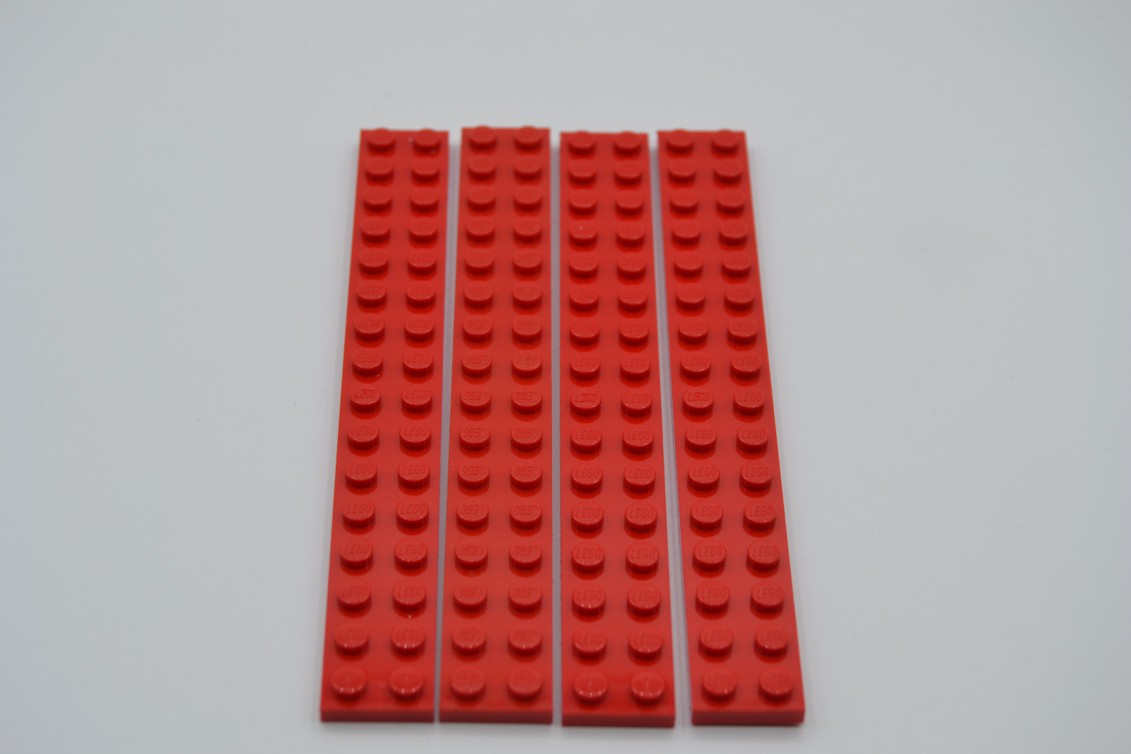 Lego 4 X Base-Plate 2x16 Red Basic Plate 4282 428221 | eBay