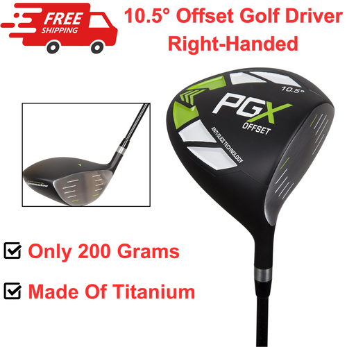 PGX Offset Golf Driver Offset Anti-Slice Technology Outdoor Black Green ...