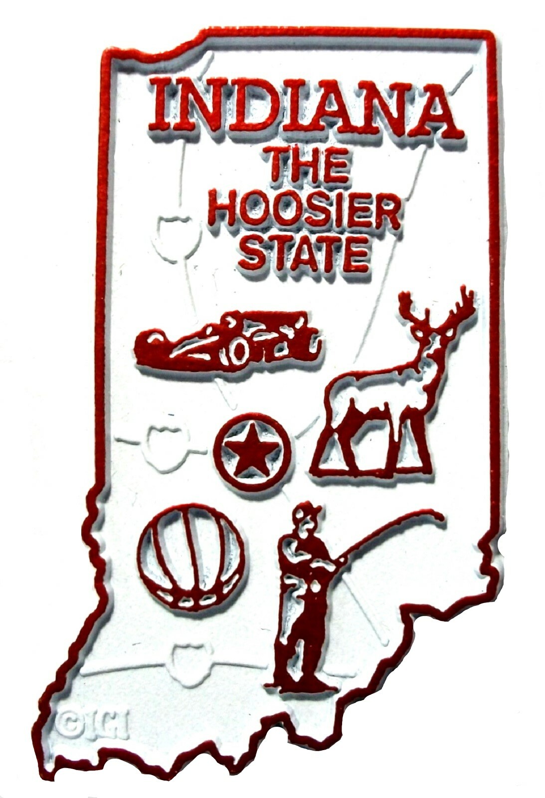 Indiana The Hoosier State Map Fridge Magnet | eBay