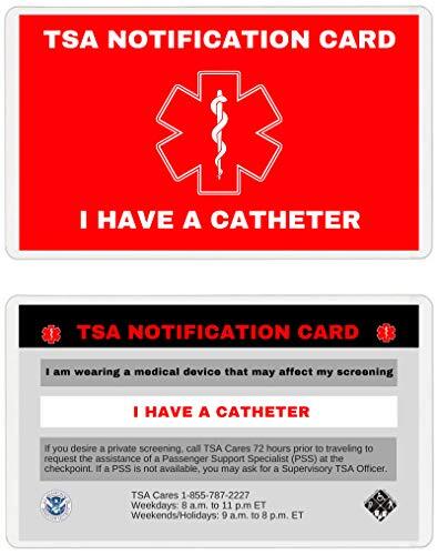 TSA Notification Card for Catheter wearers - Wallet Version Quantity | eBay