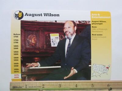 Grolier Story of America - August Wilson playwright oversized card 1997 ...