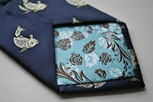 Frederick Thomas Designer Cravate Hommes - Foncé Bleu Marine - Brodé ...