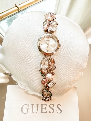 Guess Women’s Silver Watch with Pearl and Bow Accents | eBay