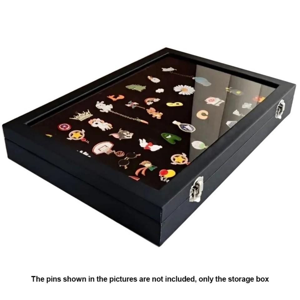 Pin Display Case Shadow Box Badge Storage Enamel Medals Display Storage ...