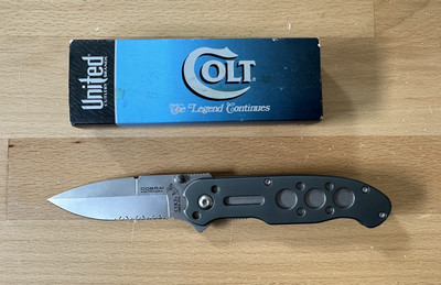 2000 COLT Cobra Knife CT49S Serrated Stainless Solingen Made In Germany ...
