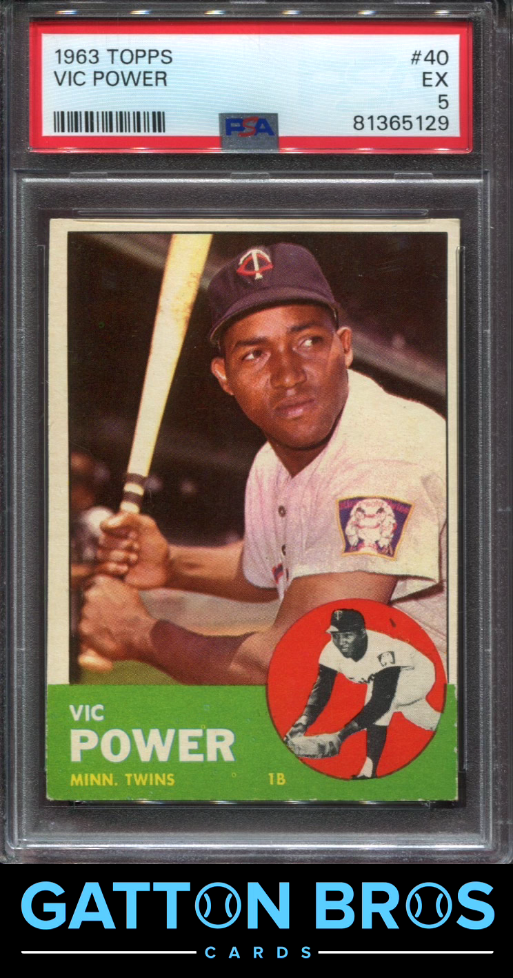 1963 Topps Vic Power #40 PSA 5 EX | eBay