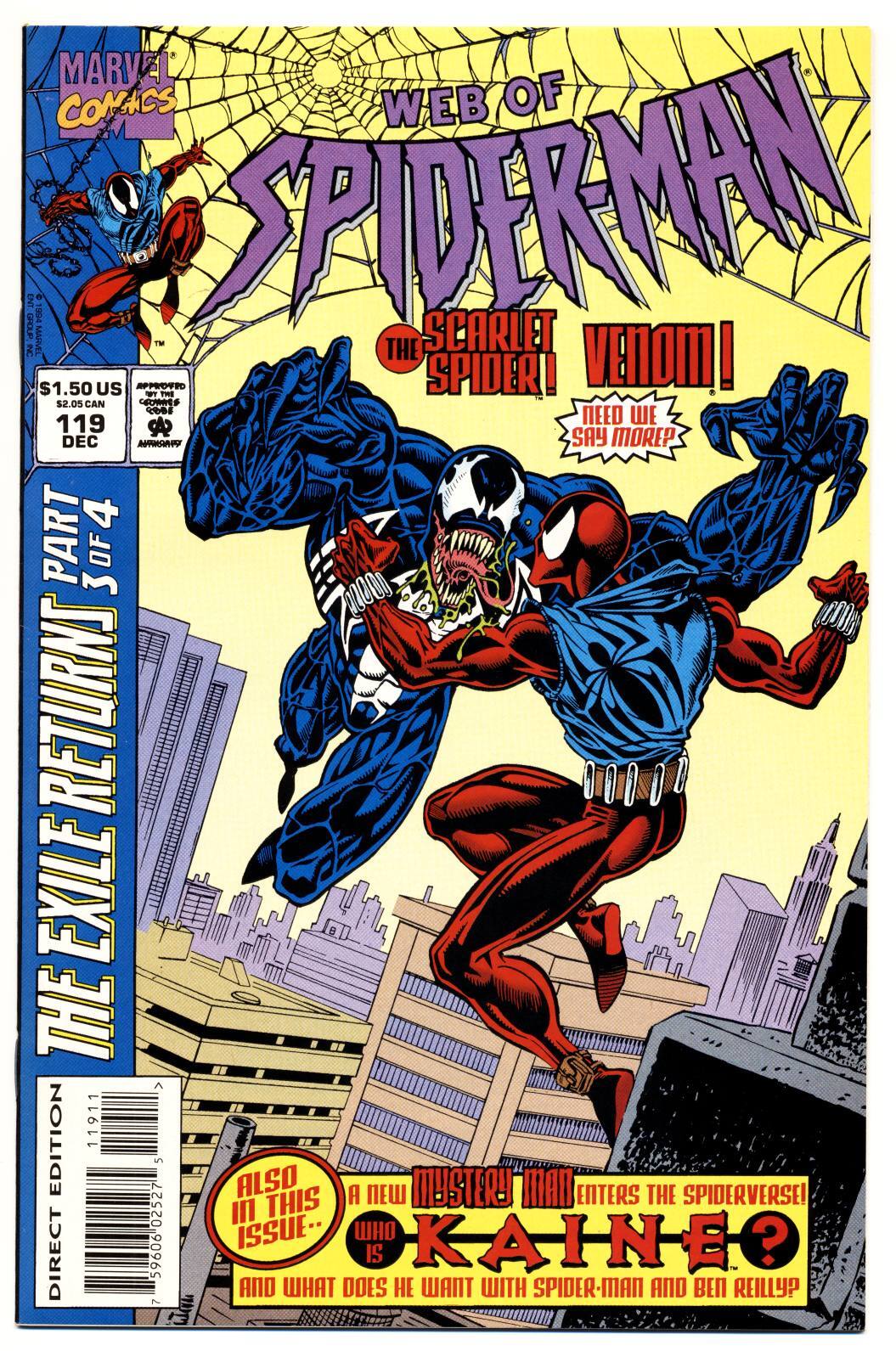 WEB OF SPIDER-MAN #119 F/VF, Scarlet Spider, Venom, Marvel Comics 1994 ...