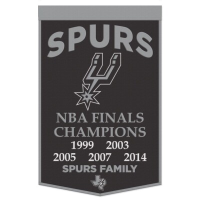 San Antonio Spurs NBA 24" x 38" Embroidered Wool Finals Champs Banner ...