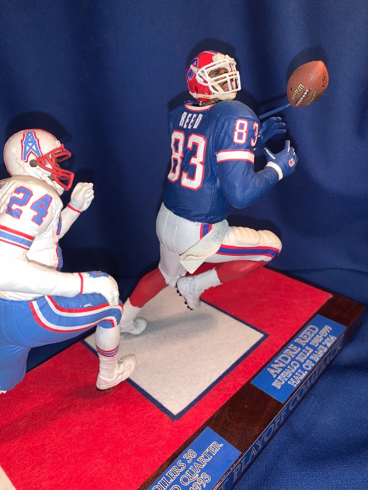 Custom McFarlane NFL football Bills epic comeback vs Oilers Andre Reed ...
