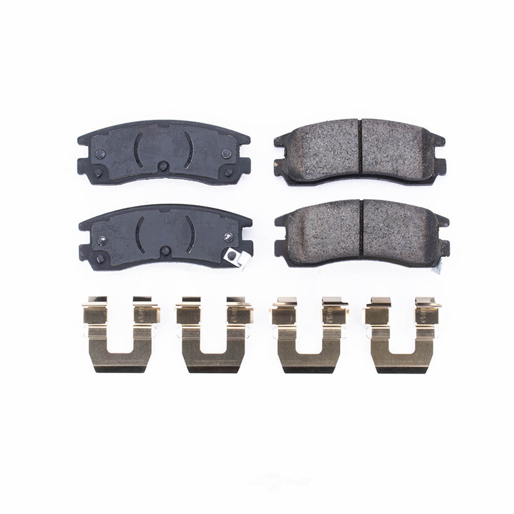 Disc Brake Pad Set-Rear Z17 Low-Dust Ceramic Brake Pads with Hardware ...