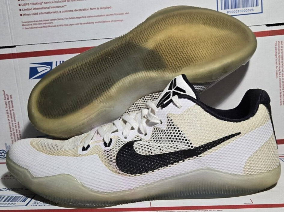 Nike Zoom Kobe 11 TB Fundamental White Black Basketba… - Gem