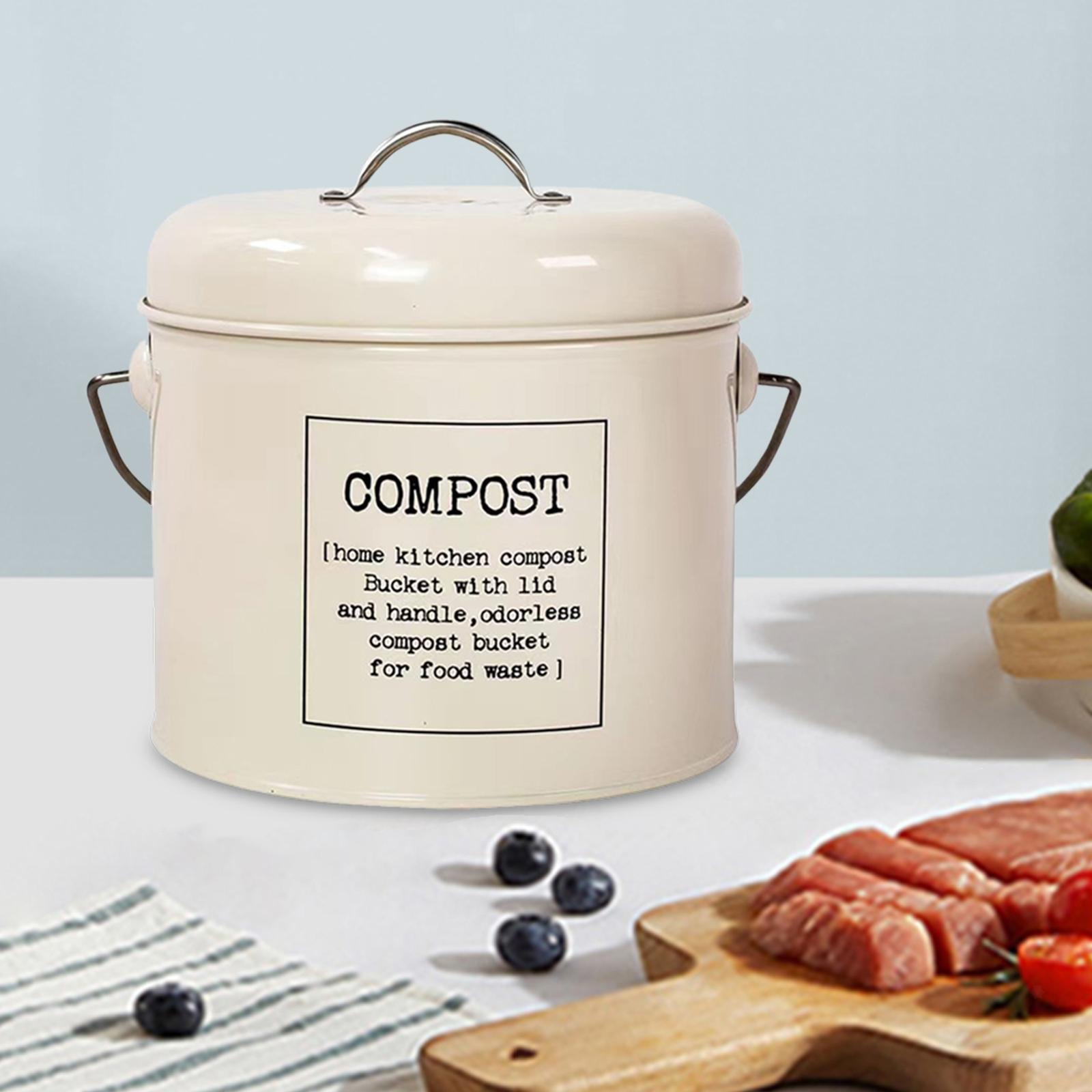 Food Compost Trash Cans Indoor Compost Bucket Eco-Friendly Container ...