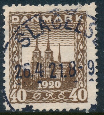 Denmark Scott 158/AFA 114, 40ø brown Re-Unification, F-VF Used LUX ...
