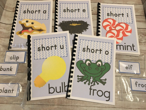 Interactive Learning Books for Children - Short Vowel Set w/60 ...