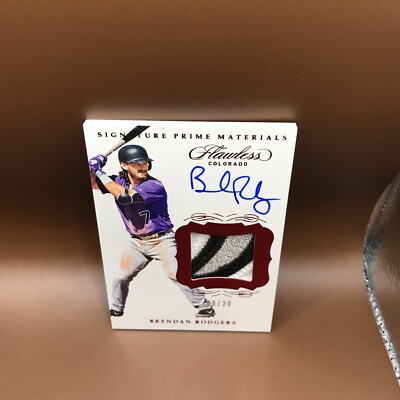 2020 Flawless Brendan Rodgers Signature Prime Materials Ruby Patch Auto ...