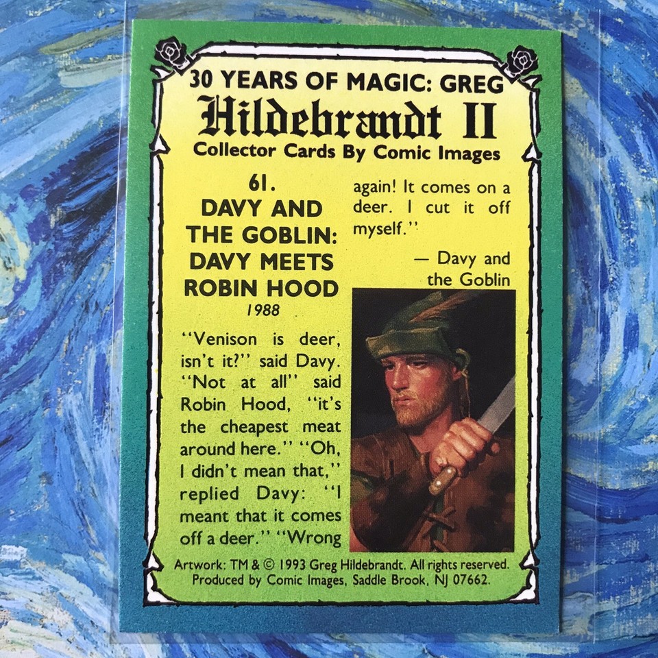 DAVY MEETS ROBIN HOOD DAVY AND THE GOBLIN HILDERBRANDT 2 CARD 2A3 | eBay