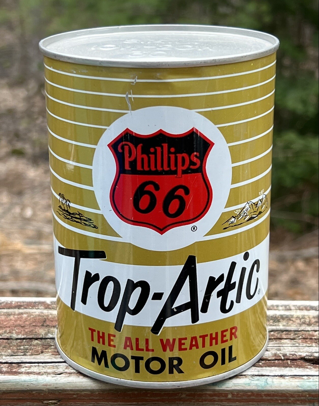 Vintage PHILLIPS 66 Trop Arctic All Weather Motor Oil 1 Quart Can | eBay