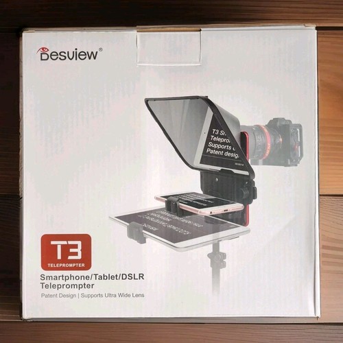 Desview T3 Teleprompter, for Smartphone/Tablet, 8 inch HD Display Glass ...