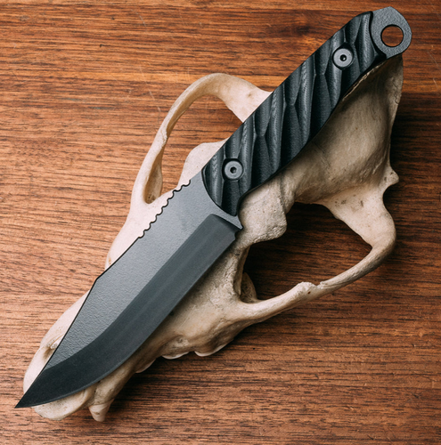 HALF FACE BLADES CROW SCOUT, BLACK CERAKOTE, ALLEN BOLTS, IRON GRIP ...