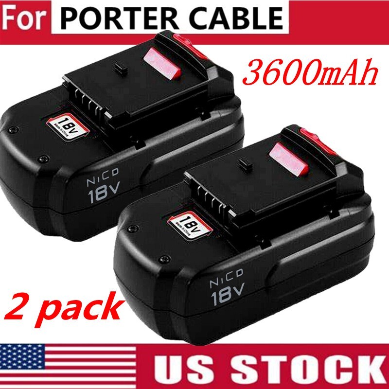 2Pack 18V Replacement Battery for Porter Cable PC18B 18-Volt Cordless ...