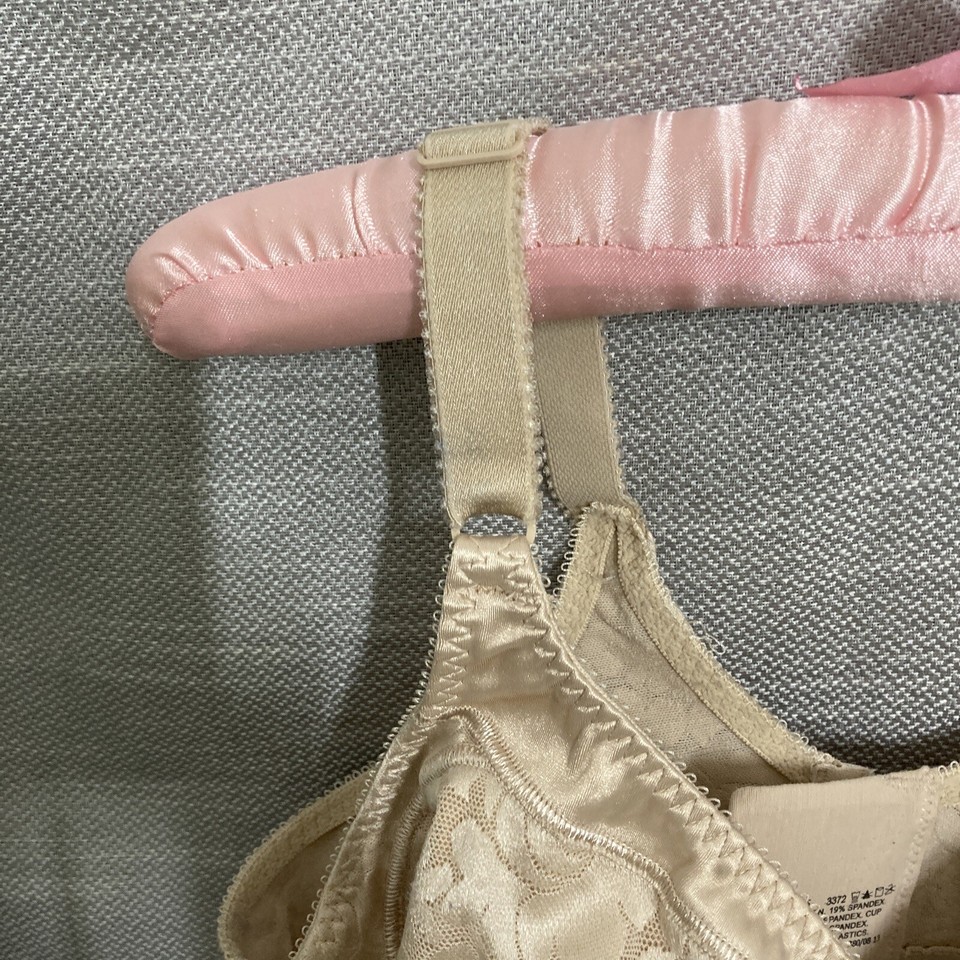 Bali Bra 42C Style 3372 Double Support Lace Wireless Nude Tagless ...