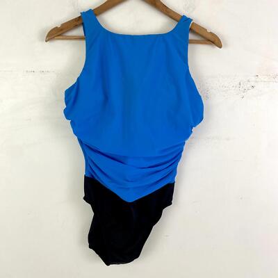 MIRACLESUIT blue and black Rock solid Regatta one piece swimsuit | eBay