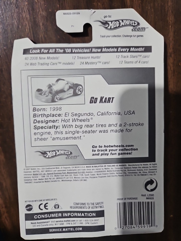 HOT WHEELS 2008 Go Kart #62, Green, 2008 All Stars 38c2 | eBay