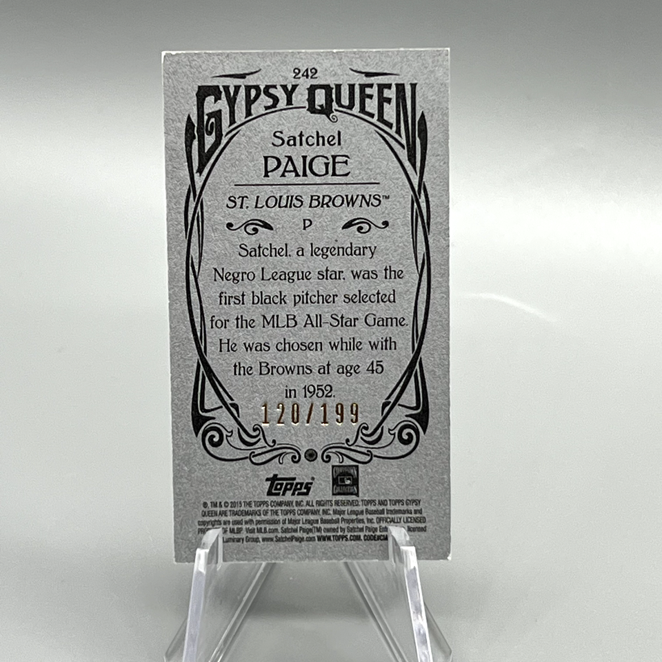 2015 Topps Gypsy Queen Minis Silver /199 Satchel Paige #242 HOF | eBay