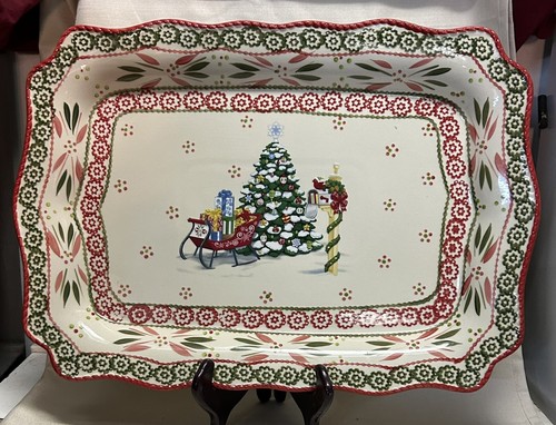 E5465 Temptations by Tara Large Rectangle Tray Platter Old World ...
