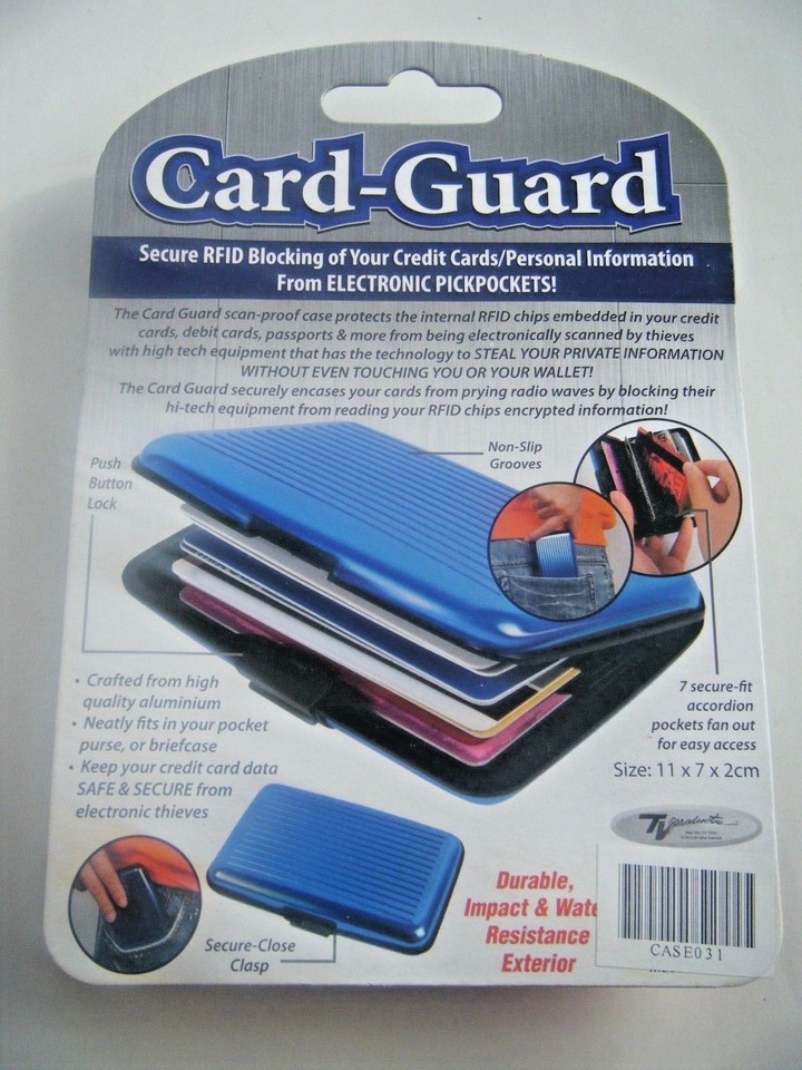 Aluminum Card Guard Secure RFID Blocking Credit Card Holder White ...