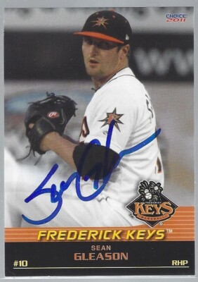 Sean Gleason 2011 Choice Sportscards Frederick Keys #09 IP autograph ...