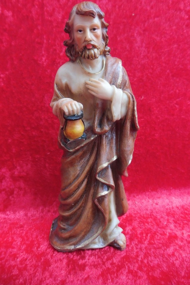 5 Beautiful, old Nativity Figurines, Mary,Josef , Child, Cow And Donkey ...