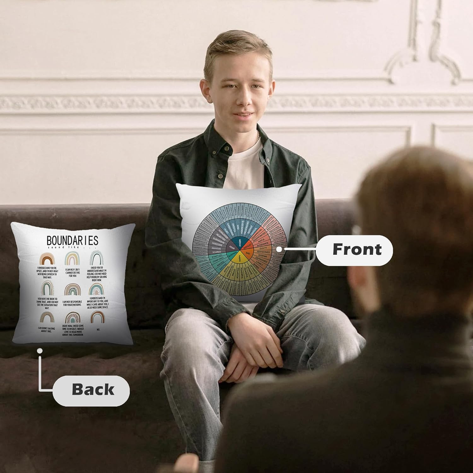 Feelings Wheel Pillow Double-Sided Printed with Different Patterns of ...