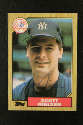 1987 Topps Scott Nielsen SIGNED Card Auto Card #57 Yankees | eBay