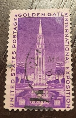 Scott #852 Golden Gate Int'l Expo Canceled 3 Cent Single U.S. Postage ...