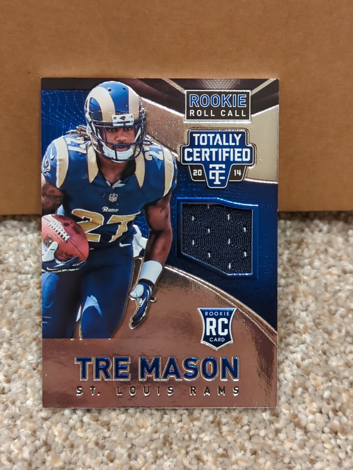 2014 Totally Certified Tre Mason Rookie Roll Call Jerseys Card LA Rams ...