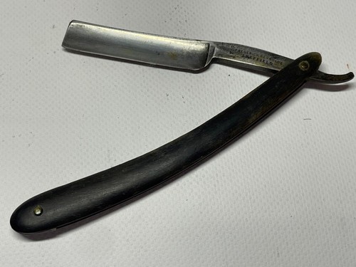 VINTAGE F.R. FREDERICK REYNOLDS STRAIGHT RAZOR, SHEFFIELD, B.H. HANDLES ...