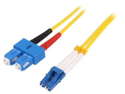 FP0LS02 Fibre Optic Patch Cable OS2 LC/UPCSC/UPC 2m LSZH Yellow Ø ...