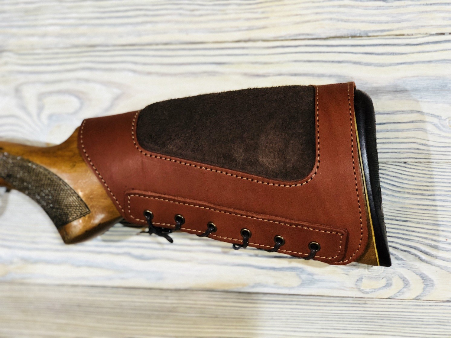 Leather Shotgun Buttstock Cover Butt Stock Shell Holder Cheek Rest ...