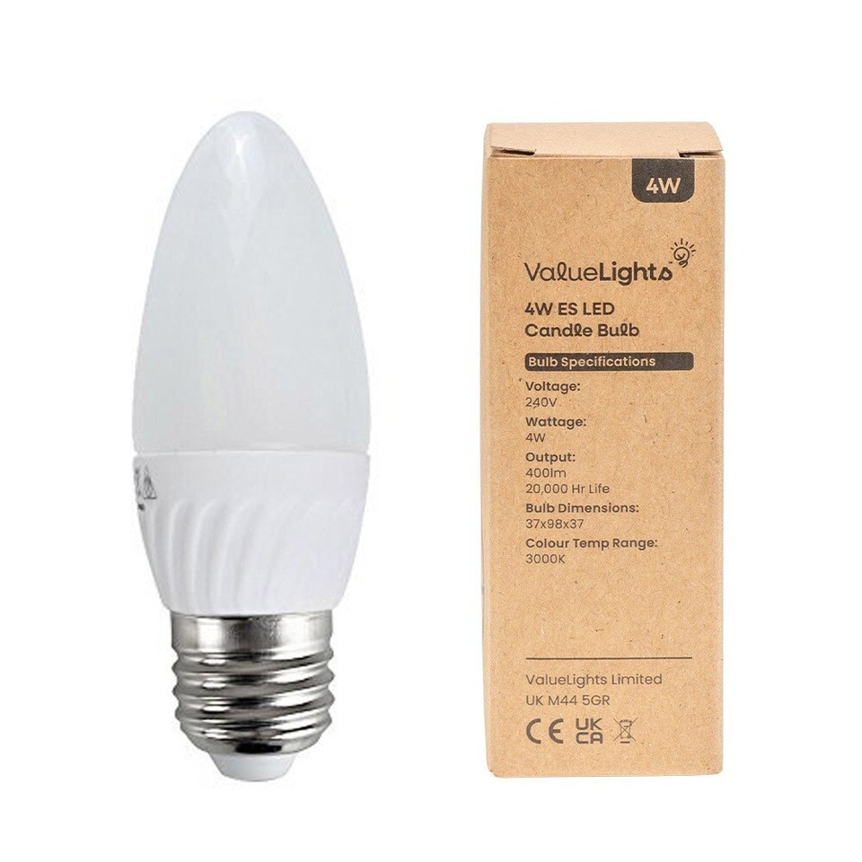 Frosted Candle Bulb LED Lamp Screw Bayonet B10 Lightbulb Energy Saving ...