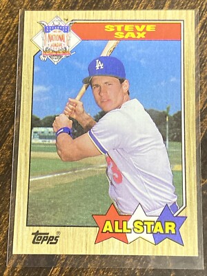 1987 Topps Steve Sax Los Angeles RARE Card With Multiple ERRORS | eBay